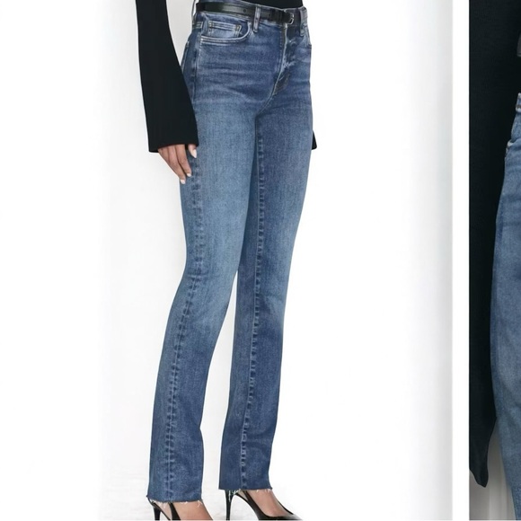 Frame Denim | Jeans | Frame Le High Straight Long Jean In Dark Denim ...